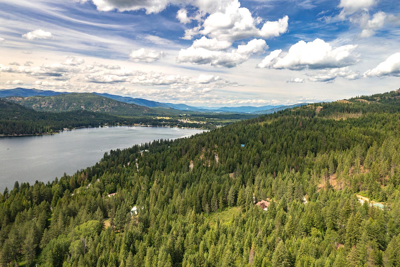 Stunning Craftsman home w/views of lake Cocolalla on 2.56 acres wooded ...